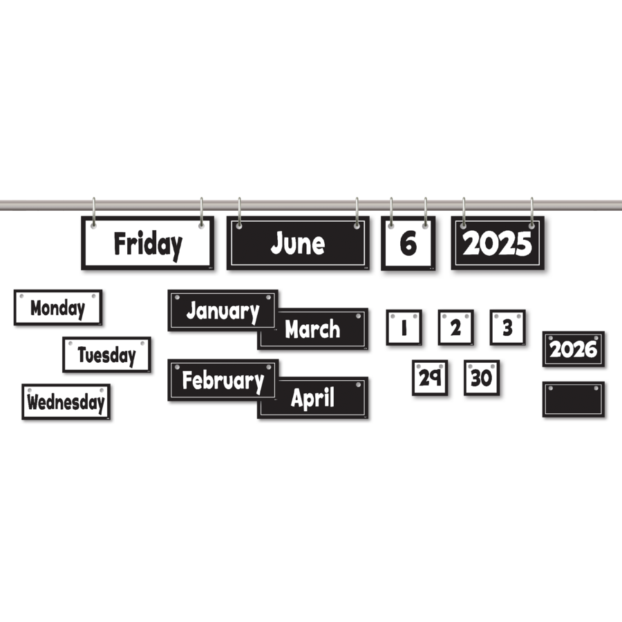 Teacher Created Resources Black and White Flip Calendar (TCR 6804 ...