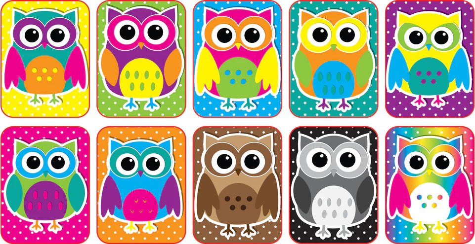 Ashley Color Owls, Mini Whiteboard Erasers, 10 Pack (ASH 78007 ...