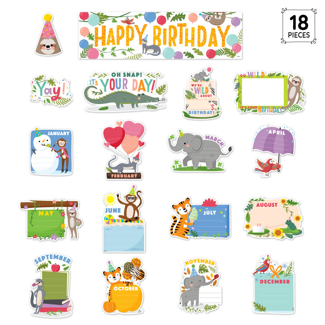 CTP Jungle Friends Happy Birthday Mini Bulletin Board (CTP 10921 ...