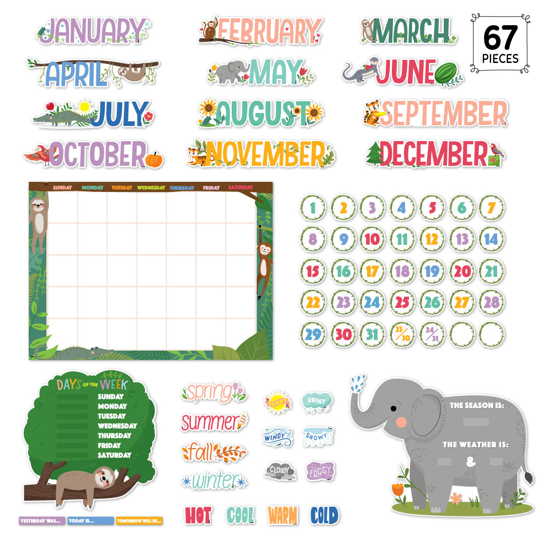 CTP Jungle Friends Calendar Set Bulletin Board (CTP 10919) – Ramrock ...