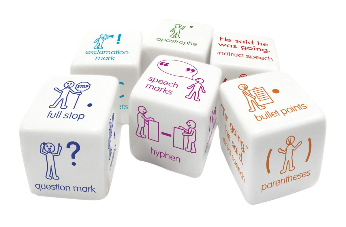 Junior Learning PUNCTUATION DICE to Use In Sentences, Set of 6 (JL 532 ...