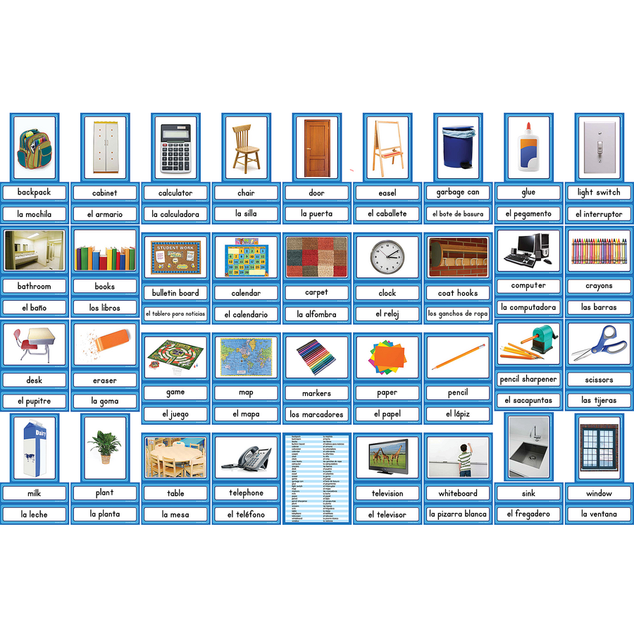 Teacher Created Spanish / English Classroom Labels Accents (TCR 63189 ...