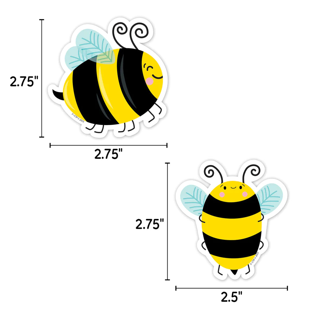 Creative Teaching Busy Bees Bees 3" Designer Cut-Outs (CTP 10882 ...