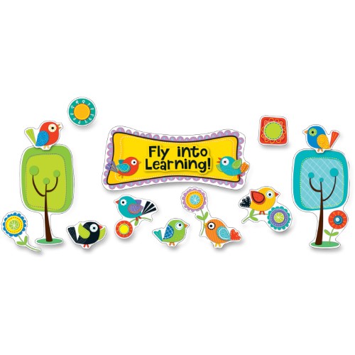 Carson Dellosa Boho Birds Fly into Learning Bulletin Board Set (CD 110 ...