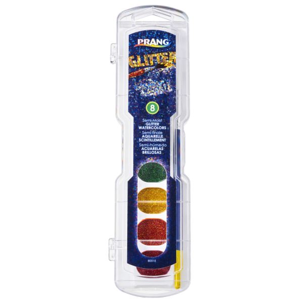 Prang Oval Watercolor Paints, 8 Count, Glitter (DIXX 80515) – Ramrock ...