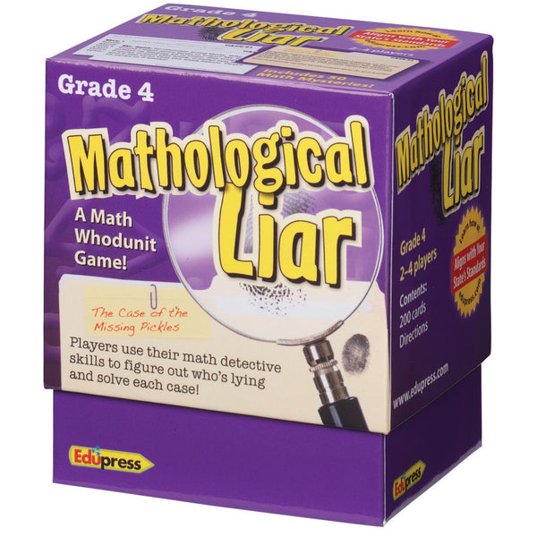 Liar Liar Game Edupress Mathological Liar Game - Grade 4 Math Mystery ...
