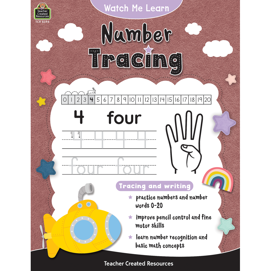 Teacher Created Resources Watch Me Learn: Number Tracing (TCR 8394 ...