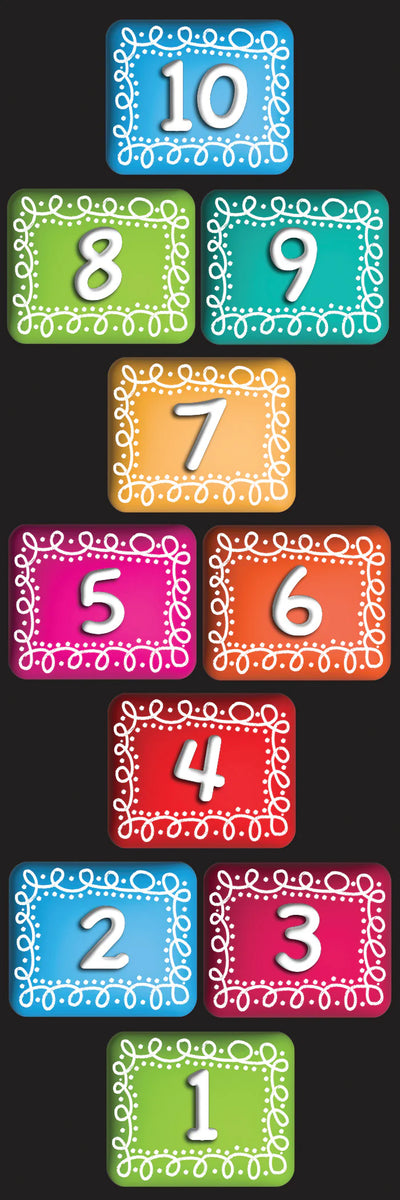 Ashley Productions Hopscotch Chalk Loops 1-10 Runner Mat (ASH 91400 ...