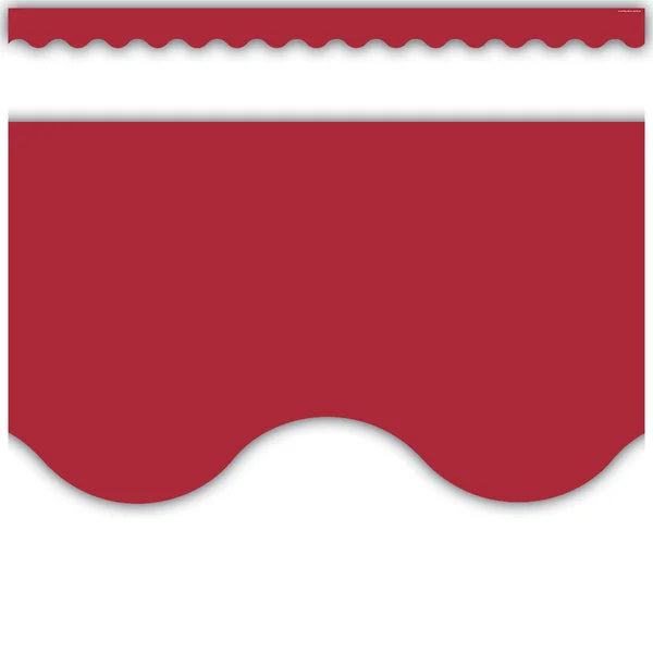 Teacher Created Resources Cranberry Red Scalloped Border Trim (TCR 924 ...
