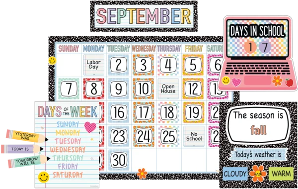 Teacher Created Resources Cool for School Calendar Bulletin Board (TCR – Ramrock School & Office ...