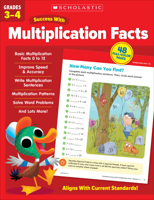 Scholastic Success With Multiplication Facts: Grades 3-4 Activity Book ...