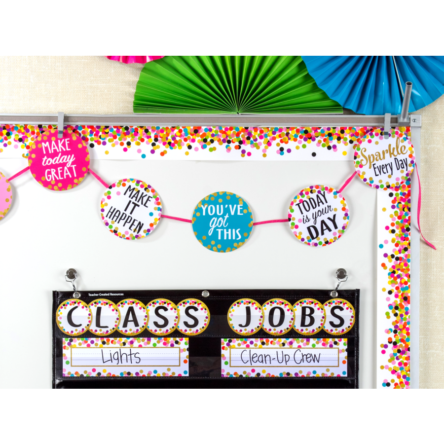 Teacher Created Confetti Positive Sayings Accents, 6", 30 Count (TCR 8 ...