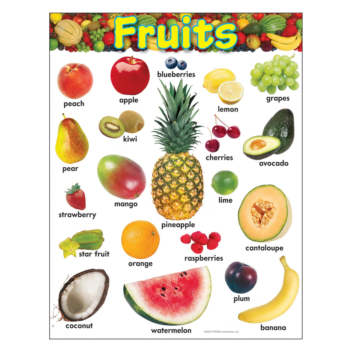 Trend Fruits Learning Chart (T38247) – Ramrock School & Office Supplies